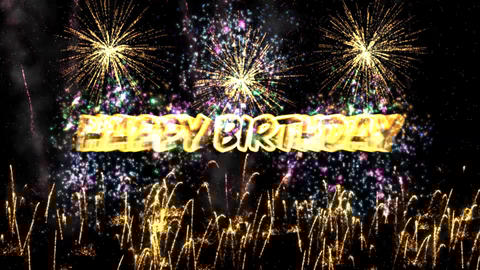 Happy Birthday Fireworks Animation Happy Birthday Fireworks And