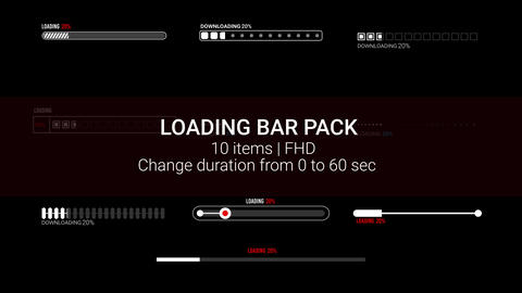 Loading Bar Pack After Effects template 14766541 | MotionElements