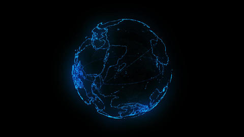 Blue earth hologram Animated GIF 19328015 | MotionElements