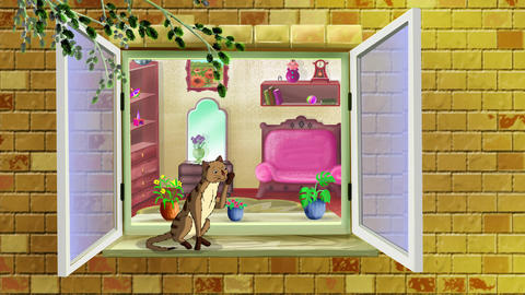 Red tabby cat on the window 4K animation Animated GIF 22904183 ...