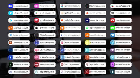 Social Media Icons Pack Davinci Resolve Template 24234649 Motionelements