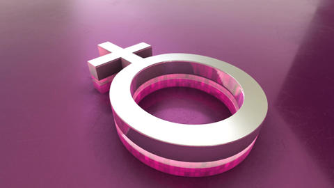 Female Symbol 3d Realistic 3d Female Gender Sign Vector Illustration