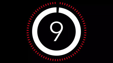 10 seconds dashed line circle countdown timer. Animated GIF 25931125 ...