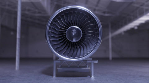 Airplane Jet Turbine Engine maintenance in hang Animated GIF 27873273 ...
