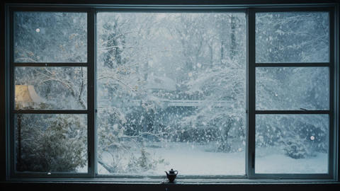 Animated Snow Falling Window Looking Out A Window On A Snow Day | Free