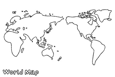 Rough handwritten monochrome world map Stock vector 28207517 ...