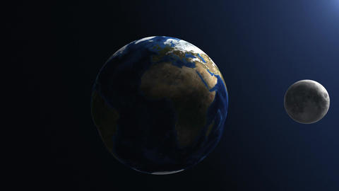Moon Orbits Around the Earth Animation Stock animation 29994016 ...