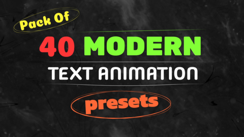 After Effects animation preset