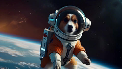 Dog Astronaut Gif