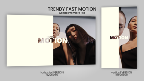 Trendy fast motion Premiere Pro template 41014455 | MotionElements