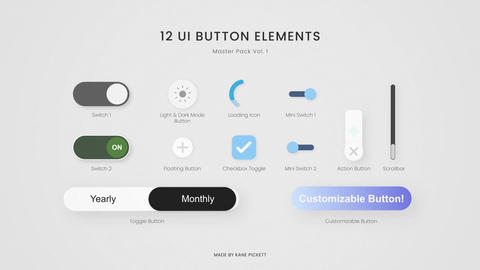 UI Buttons Master Pack Vol. 1 – Ultim After Effects template 43591982 ...