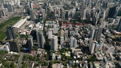 Cluster of modern high rise buildings and green areas. B GIF 47892543 ...