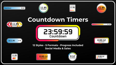Countdown Timers for Social Media & Motion Graphics template 52523054 ...